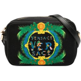Versace Hobo Bags - Logo Canvas Beverly Palm Miami Crossbody - Gr. unisize - in Schwarz - f&uuml;r Damen
