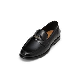 Marc O'Polo MARC O'POLO Damen Loafer "aus Lackleder mit Münze", Gr. 37, schwarz, Obermaterial: 100% Leder (Rind), unifarben, Schuhe
