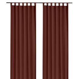 Weckbrodt-Gardinen Vorhang WECKBRODT, B:140cm H:175cm, braun, Satin, Polyester, Badezimmer, Gardinen, "Vito", Microvelour, blickdicht, Unifarben, Gardine, Store