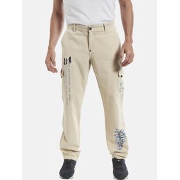 Jan Vanderstorm Herren Cargohose "Cargohose MACHA", beige, Casual, Gr. 58, Obermaterial: 100% Baumwolle CO., Hosen