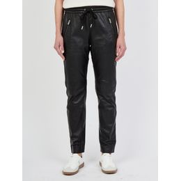 JCC Damen Lederhose "3102153", schwarz, Gr. 46, Obermaterial: 100% Leder. Futter: 100% Polyester, Hosen