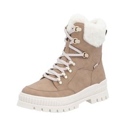 Rieker Damen Schn&uuml;rstiefelette "Rieker Stiefelette Glattleder", Gr. 39, braun, Glattleder, Schuhe