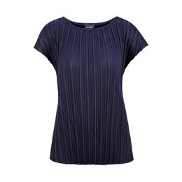 GOLDNER Damen Kurzarmshirt "Kurzarm-Oberteil mit U-Boot-Ausschnitt", blau, Gr. 42, Obermaterial: 92% Polyester PES. 8% Elasthan EL., Shirts