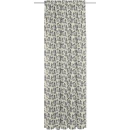 Vorhang Adam, B:142cm H:245cm, blau, Jacquard, Baumwolle, Wohnzimmer, Gardinen, "Good Old Days", aus 100% Bio-Baumwolle