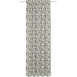 Vorhang Adam, B:142cm H:145cm, blau, Jacquard, Baumwolle, Wohnzimmer, Gardinen, "Good Old Days", aus 100% Bio-Baumwolle