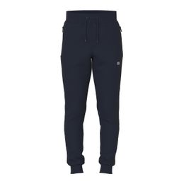 name it Jungen Jogginghose "NKMVIMO f&uuml;r Jungen mit B&uuml;ndchen und Stretchkomfort", blau, Gr. 134, unifarben, Sweatware, Obermaterial: 60% Baumwolle,