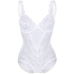 Sassa Mode SASSA Damen Body "Body CLASSIC LACE", Gr. 90, wei&szlig;, Spitze, Obermaterial: 90% Polyamid PA. 10% Elasthan EL., Bodys