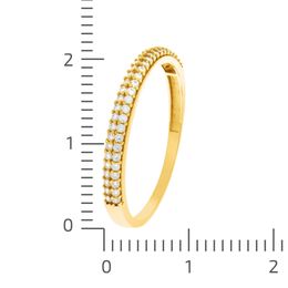 Diamonds by Ellen K. Damen Fingerring "Gold 375 Zirkonia wei&szlig;", 052 (16,6), Gold, gelb, FASCINATION BY ELLEN K., Gold, Fingerringe