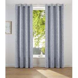 Vorhang, B:132cm H:145cm, grau, LeGer Home by Lena Gercke, Jacquard, Polyacryl, Polyester, Wohnzimmer, Gardinen, "LESKA", blickdicht, glatt, gewebt,