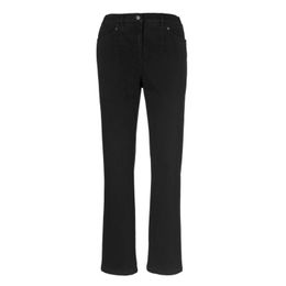 GOLDNER Damen Regular-fit-Jeans "Schlichte Jeanshose ANNA", schwarz, Gr. 54, Obermaterial: 78% Baumwolle CO. 20% Polyester PES. 2% Elasthan EL., Jeans
