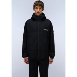 Napapijri Herren Softshelljacke "BIOIS", schwarz, Gr. S, Obermaterial: 100% Polyester, Jacken, mit Kapuze, normale Passform