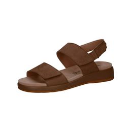 Caprice Damen Riemchensandale "Caprice Sandalen Nubukleder", Gr. 38, grau, Nubukleder, Schuhe