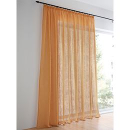 Gardine HEINE HOME, B:140cm H:145cm, gelb, Polyester, Gardinen