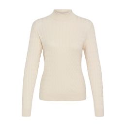 oxmo Damen Rollkragenpullover "Rollkragenpullover OXISALLY"birch, Gr. S, Obermaterial: 70% Viskose CV. 30% Nylon NY., Pullover