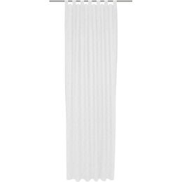 Vorhang WIRTH, B:132cm H:225cm, wei&szlig;, Jacquard, Polyester, Wohnzimmer, Gardinen, "Westport"