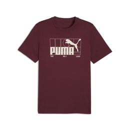 Puma Damen T-Shirt "Graphic No.1 Logo T-Shirt Herren"ruby shimmer rot, Gr. S, bedruckt, Obermaterial: 100% Baumwolle; Rippe: 20% Polyester, 80%