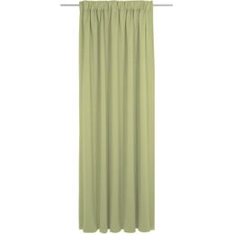 Vorhang Adam, B:142cm H:245cm, gr&uuml;n, Jacquard, Baumwolle (Bio-Baumwolle), Wohnzimmer, Gardinen, "Uni Collection, Made in Germany", Blickdichter aus