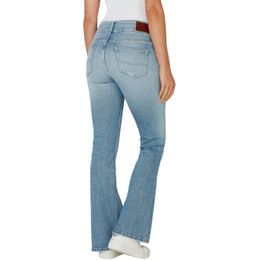 Pepe Jeans Damen 5-Pocket-Jeans "FLARE JEANS MW VENUS"light used bleached, Gr. 30, Denim/Jeans, Obermaterial: 99% Baumwolle, 1% Elasthan, Jeans, im
