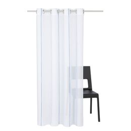 Vorhang WIRTH, B:400cm H:145cm, blau, Polyester, Wohnzimmer, Gardinen, "Betsy", Store