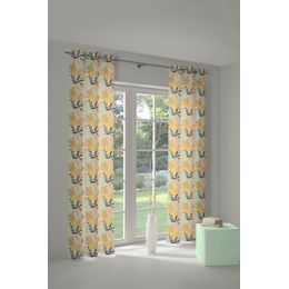 Vorhang Adam, B:145cm H:175cm, bunt, Jacquard, Baumwolle (Bio-Baumwolle), Wohnzimmer, Gardinen, "Jungle", aus 100% Bio-Baumwolle