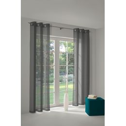 Vorhang WIRTH, B:132cm H:245cm, schwarz, Obermaterial: 66% Polyester, 34% Baumwolle, Wohnzimmer, Gardinen, "LORCA"