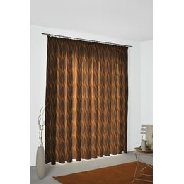 Vorhang WIRTH, B:132cm H:145cm, orange, Jacquard, Baumwolle, Polyester, Wohnzimmer, Gardinen, "Lupara"