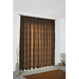 Vorhang WIRTH, B:132cm H:175cm, orange, Jacquard, Baumwolle, Polyester, Wohnzimmer, Gardinen, "Lupara"