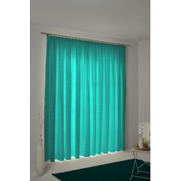 Vorhang Adam, B:145cm H:145cm, blau, Jacquard, Baumwolle (Bio-Baumwolle), Wohnzimmer, Gardinen, "Graphic Ventus", aus 100% Bio-Baumwolle