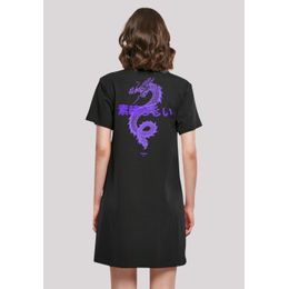 F4NT4STIC Damen Shirtkleid "Drache Japan Damen T-Shirt Kleid", schwarz, Gr. L, Obermaterial: 100% Baumwolle, Kleider, Print