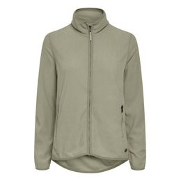 oxmo Damen Fleecejacke "Fleecejacke OXRikka", gr&uuml;n, Gr. L, Obermaterial: 100% Polyester PES., Jacken