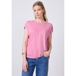 Damen T-Shirt, rosa, Gr. 46, STREET ONE STUDIO, unifarben, Web, 50% Modal, 50% Baumwolle, Shirts, im soften Baumwoll-Mix