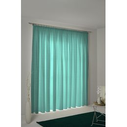 Vorhang Adam, B:145cm H:225cm, blau, Jacquard, Baumwolle (Bio-Baumwolle), Wohnzimmer, Gardinen, "Graphic Ventus", aus 100% Bio-Baumwolle