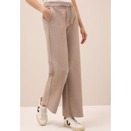 Cecil Damen Stoffhose "Style Neele", beige, Gr. L, unifarben, Web, Obermaterial: 75% Polyester, 20% Viskose, 5% Elasthan. Futter: 100% Polyester,
