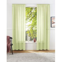 Vorhang, B:135cm H:175cm, gr&uuml;n, LeGer Home by Lena Gercke, Baumwolle, Polyester, Wohnzimmer, Gardinen, "Lanea", Leinenoptik, 1 Schal, verschiedene