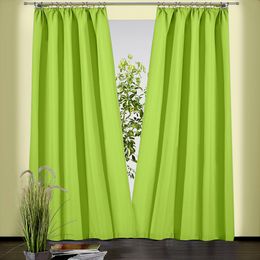 Weckbrodt-Gardinen Vorhang WECKBRODT, B:135cm H:245cm, gr&uuml;n, Baumwolle, Polyester, Wohnzimmer, Gardinen, "Sento", Baumwolle, blickdicht, matte Struktur, unifarben,
