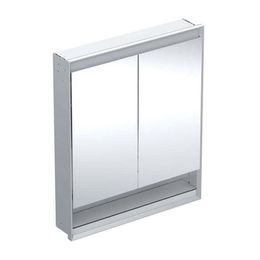 Geberit One Spiegelschrank 505822001 75 x 90 x 15 cm, Aluminium eloxiert, mit Nische und ComfortLight, 2 T&uuml;ren