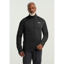 Jack Wolfskin Herren Fleecejacke "PEAK DISTRICT FZ M", schwarz, Gr. M, Oberstoff: 94% POLYESTER, 6% ELASTHAN; Futter 1: 100% POLYESTER, Jacken