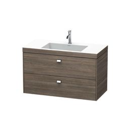 Duravit Brioso c-bonded Waschtischunterschrankset BR4607N1051 100 x 48 cm, chrom/Pine Terra, ohne Hahnloch