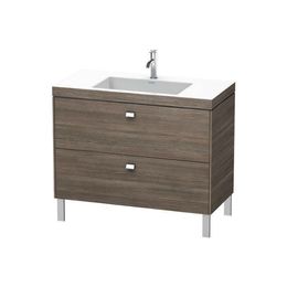 Duravit Brioso c-bonded Waschtischunterschrankset BR4702N1051 100 x 48 cm, chrom/Pine Terra, ohne Hahnloch