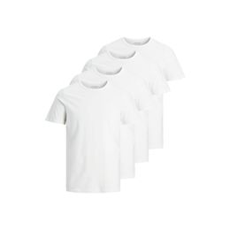 Jack & Jones JACK & JONES Herren T-Shirt "T-Shirt JACBASIC CREW NECK TEE 2PK 4er Pack", wei&szlig;, Gr. S, Obermaterial: 100% Baumwolle CO., Shirts