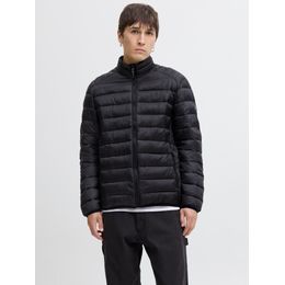 Jack & Jones JACK & JONES Herren Steppjacke "JJEBRADLEY LIGHT PUFFER COLLAR NOOS", schwarz, Gr. L, unifarben, Web, Obermaterial: 100% Nylon, Jacken