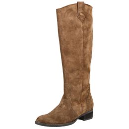 Gabor Damen Bikerboots "Gabor Stiefel Veloursleder", Gr. 37, blau, Veloursleder, Schuhe