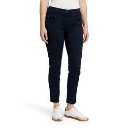 Betty Barclay Damen Stoffhose "Damen Casual-Hose Slim Fit", blau, Gr. 48, Obermaterial: 64% Baumwolle, 33% Polyester, 3% Elasthan., Hosen,