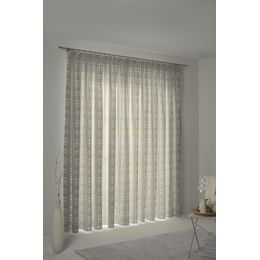 Vorhang WIRTH, B:132cm H:245cm, gr&uuml;n, Jacquard, Baumwolle, Polyester, Wohnzimmer, Gardinen, "Laufenberg"