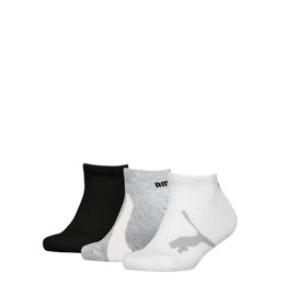 Puma M&auml;dchen Sneakersocken "Puma KIDS BWT SNEAKER 3P", Gr. 27, wei&szlig;, Baumwollmischung, Socken, Flache Zehenn&auml;hte, Logo