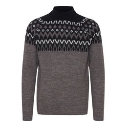 Casual Friday Herren Strickfleece-Pullover "Strickpullover CFKristian", braun, Gr. XL, Obermaterial: 58% Wolle WO. 42% Polyamid PA., Pullover