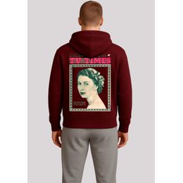 F4NT4STIC Herren Kapuzenpullover "TV Times Queen Elizabeth II 1957 Cover", braun, Gr. XS, Obermaterial: 80% Baumwolle, 20% Polyester, Pullover,