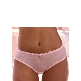 Vivance Damen Panty, Gr. 32, rosa, Spitze, Obermaterial: 90% Polyamid, 10% Elasthan, Unterhosen, aus Netzspitze in transparenter Optik