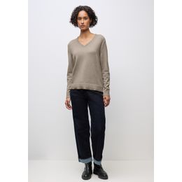 Street One Damen Strickpullovermocha dream meliert, Gr. 34, unifarben, Stoff, 50% Viskose, 28% Polyester, 22% Polyamid, Pullover, in Unifarbe