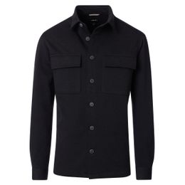 Venti Herren Langarmhemd "Venti Hemdjacke uni", schwarz, Gr. 48, unifarben, 51% Polyester, 17% Polyamid, 16% Baumwolle, 12% Viskose, 4% Elasthan,
